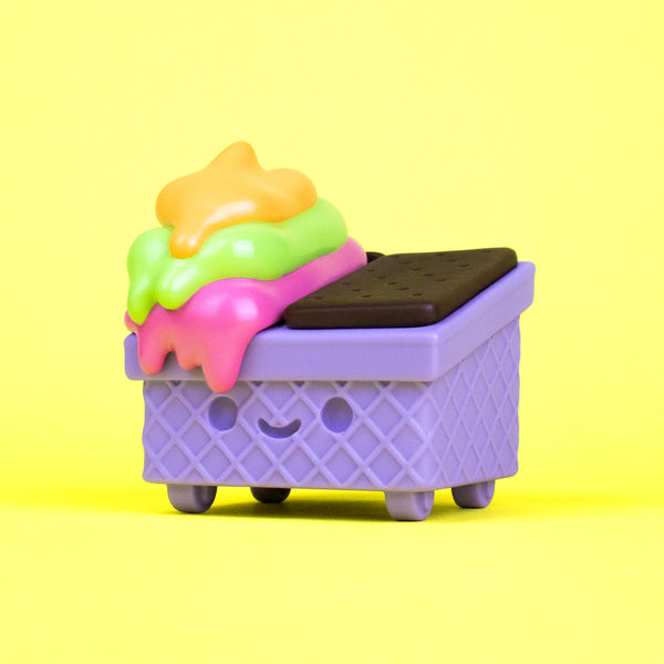 Rainbow Ube Dumpster Ice Cream Vinyl Figure - 100% Soft