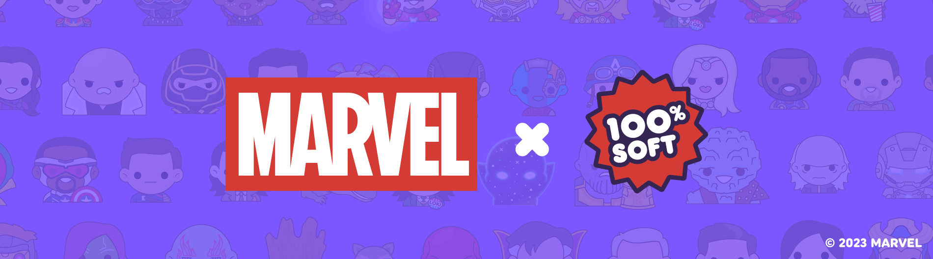 100% Soft x Marvel Enamel Pins