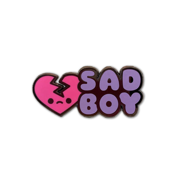 Sad Boy Enamel Pin - 100% Soft